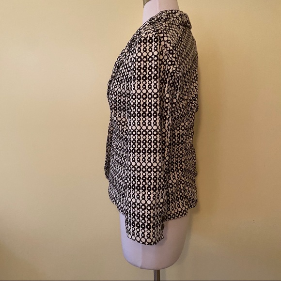 CAbi | Jackets & Coats | Cabi Dujour Black White Geometric Blazer ...